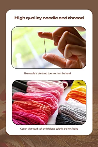 The Waves Cross Stitch Kits for Beginners Adults Pre-Printed Pattern 11CT DIY Embroidery Easy Needlepoint Kits Personalized Gifts for Home Decor 16x20inch