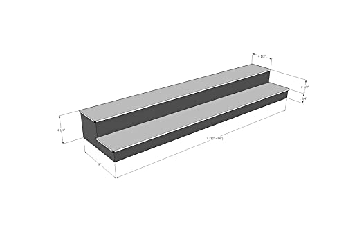 Low Profile LED Display Shelf 2 Tier (Matte Black, 24)
