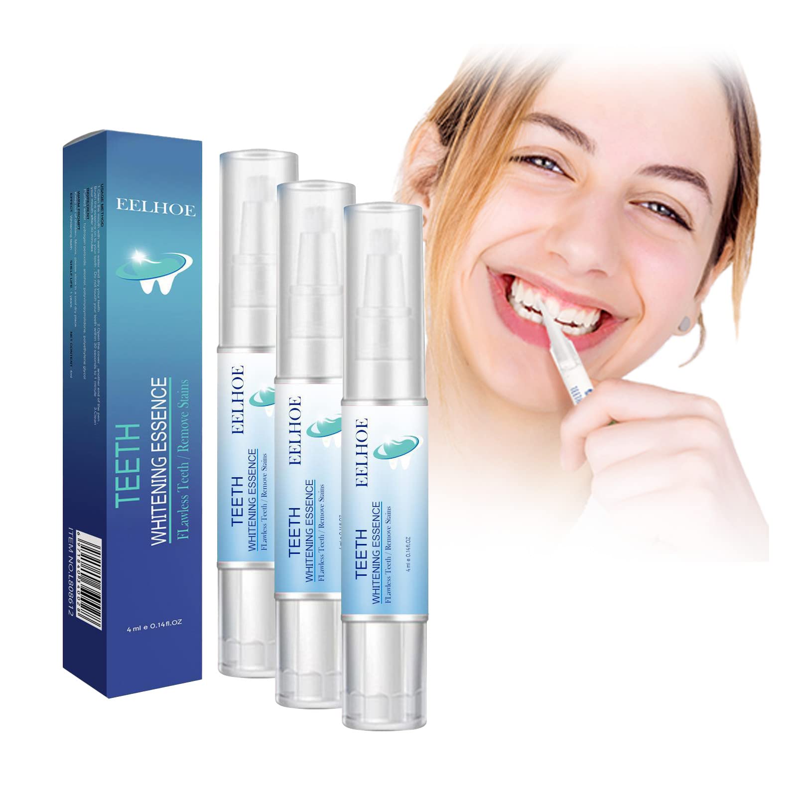 Herbaluxy Teeth Whitening, Teeth Whitening Pen, Purely White Deluxe Teeth Whitening Kit, Best Teeth Whitening Products, Intensive Stain Removal Teeth Reduce Yellowing (3pcs)