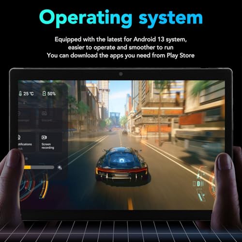DAUZ 5G WiFi Tablet, Supports Fast Charging 100-240V 8 Core CPU Night Reading Mode 10.1 Inch Tablet for Business (US Plug)
