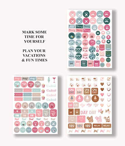 Planner Stickers 1000+ Scrapbook Stickers – Inspirational and Motivational Journal Stickers - Planner Accessories and Stickers for Planners Pack and Calendar Stickers for Adults Planner