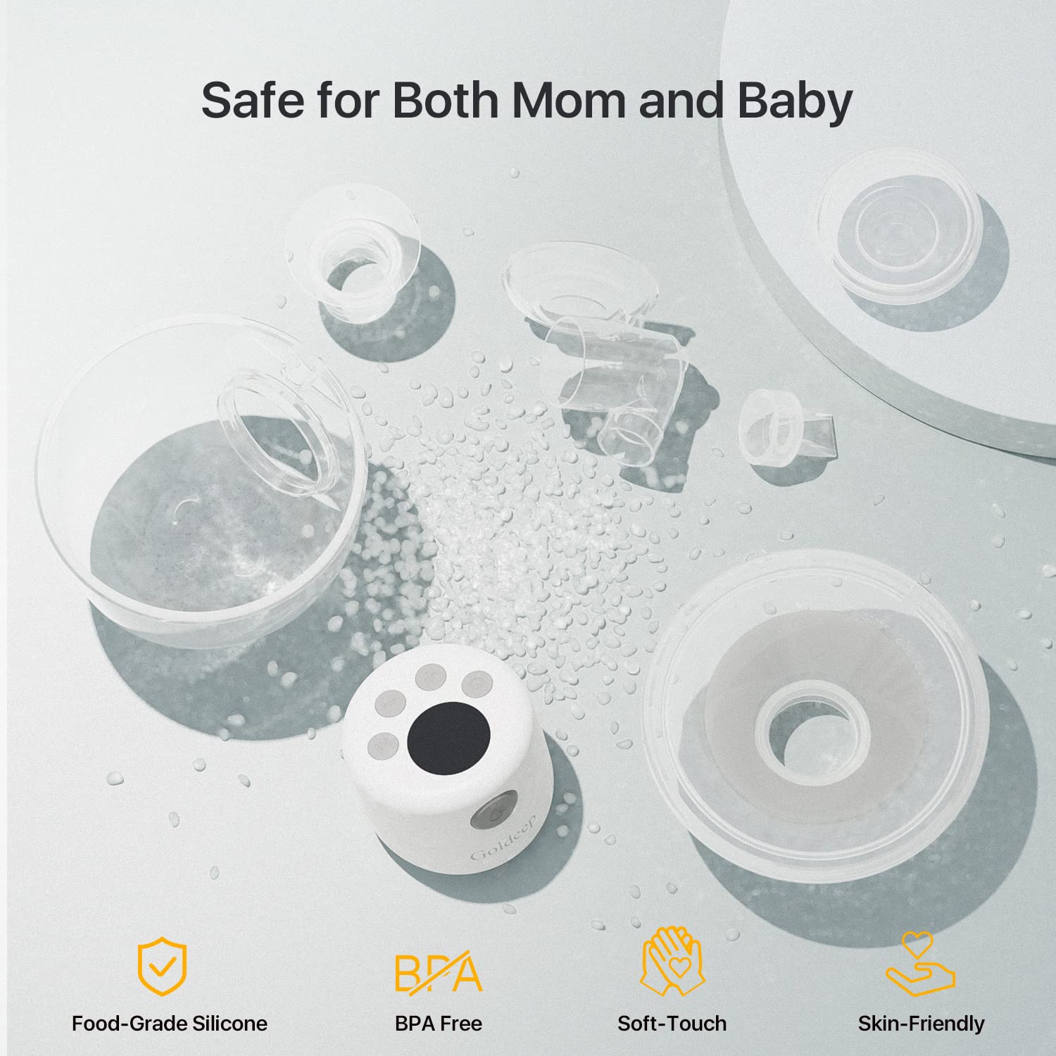 Goldeep Wearable Electric Breast Pump (Model S12) Breastfeeding– Hands Free Portable ,3 Modes & 12 Levels – LCD Screen, No Leakage, Low Noise, 24mm,2 Pack