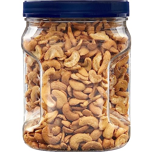 PLANTERS Salted Cashew Halves & Pieces, Party Snacks, Plant-Based Protein, 26 Oz Canister