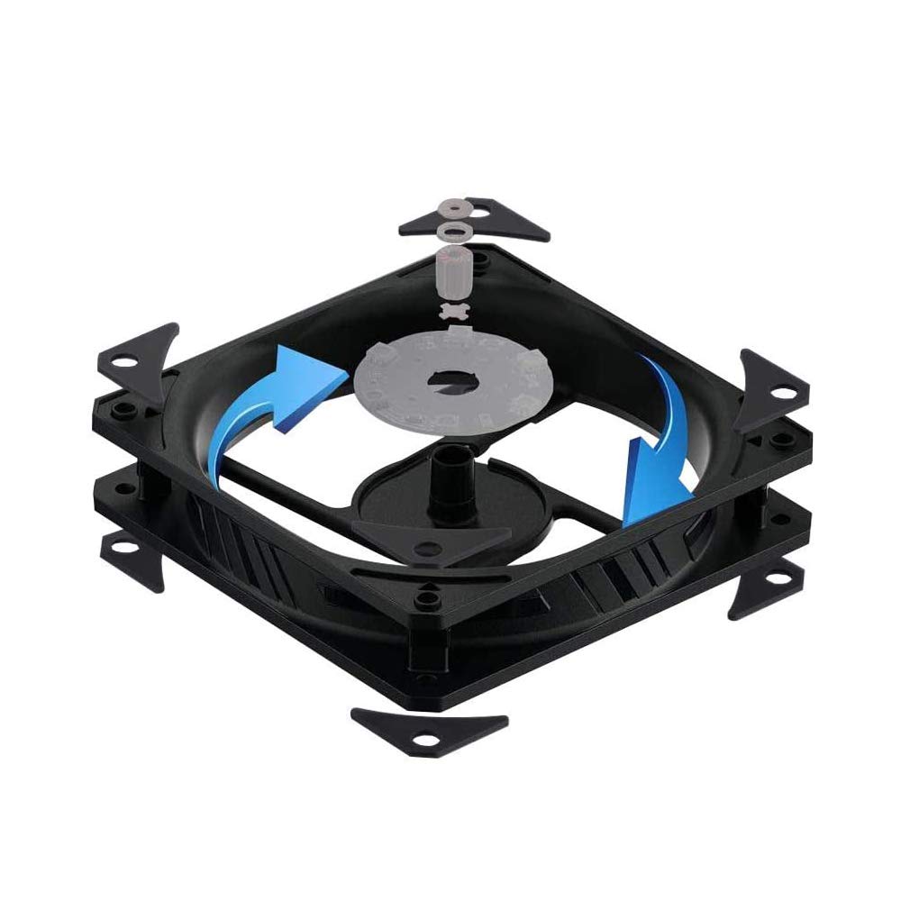 Cooler Master SickleFlow 140 ARGB Case & Cooling Fan - ARGB Motherboard Compatible, Translucent Air Balance Blades, 67 CFM, 2.25 mmH2O, 10 to 27 dBA - ARGB