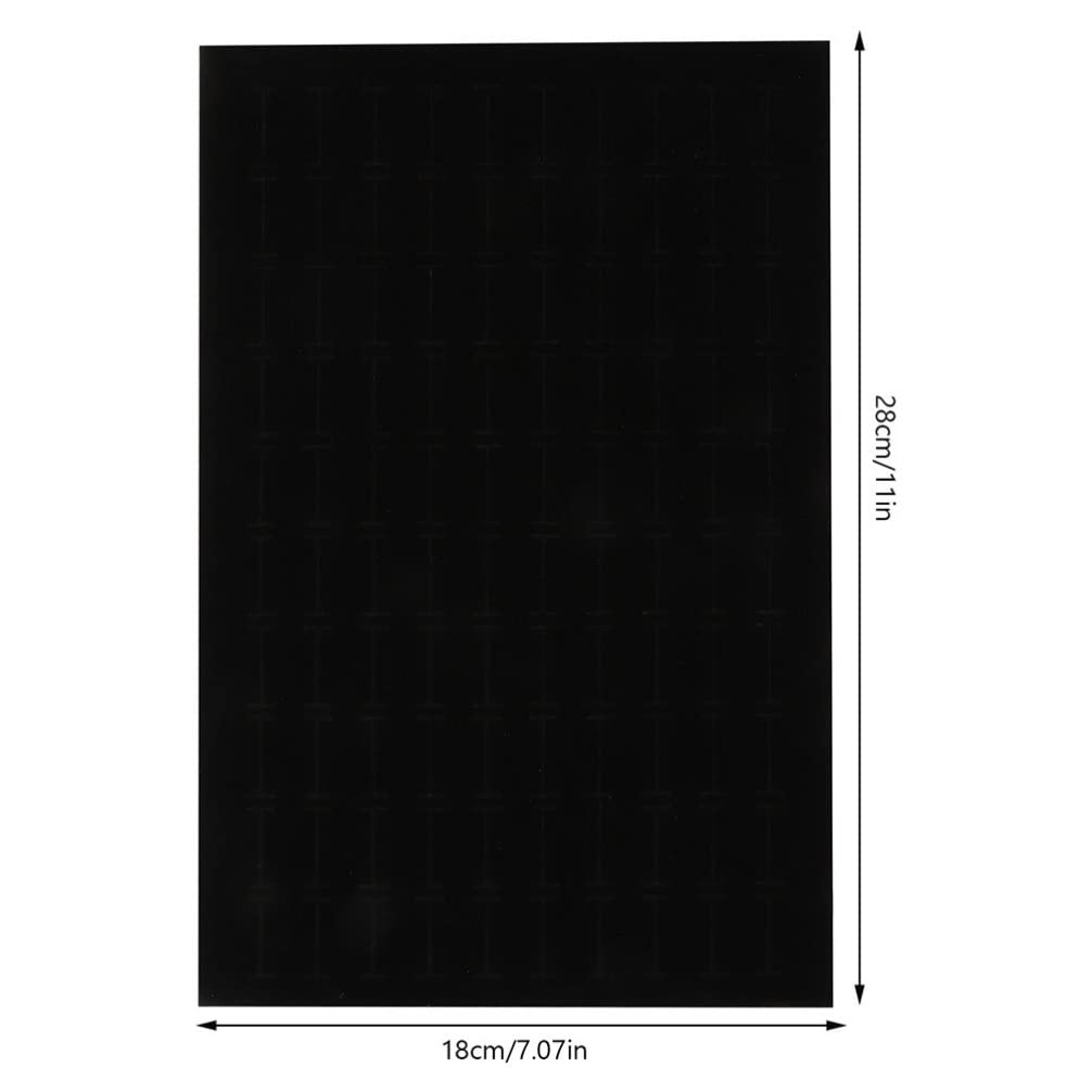 DOITOOL 5 Pack Black Velvet Ring Insert Display Trays, Jewelry Display Pad Tray Jewelry Display Insert Foam Pads for Jewelry Showcase, Storage Displays (11 x 7 In)