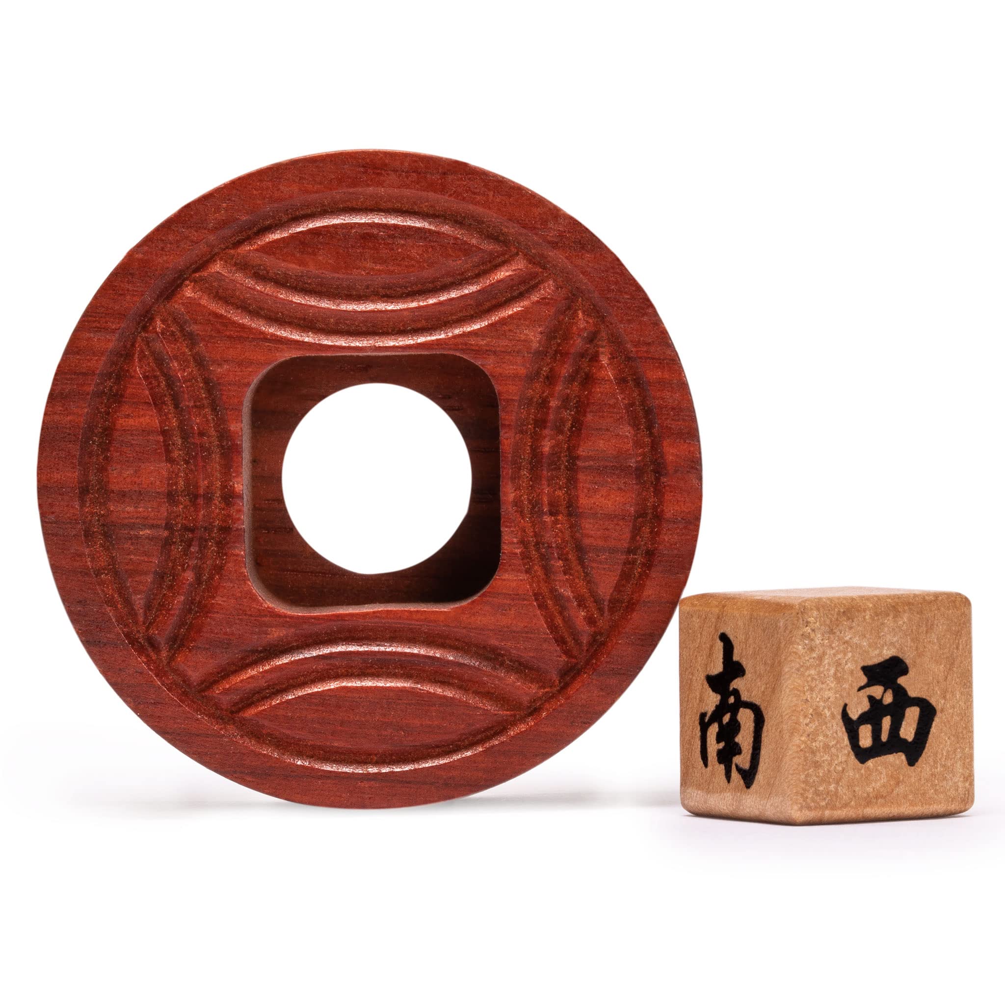 Yellow Mountain Imports Wooden Mahjong Bettor/Wind Indicator - Mahjong Accessory for Chinese or American Mahjong Play