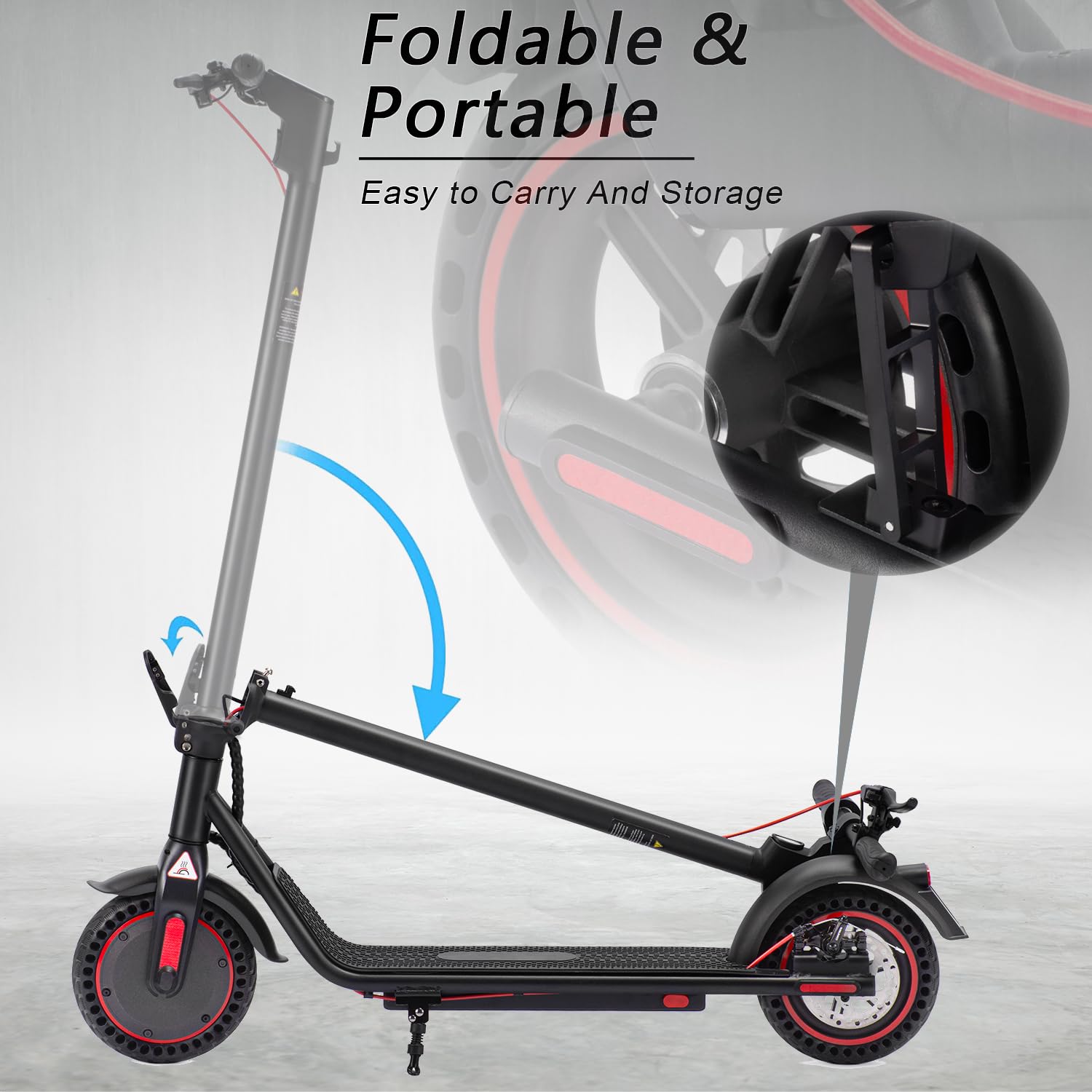 Electric Scooter Upgraded 350W Motor 8.5" Solid Tires Up to 17 Miles Long Range for Adults-19 Mph Max Speed,Smart APP,Dual Brake System,Foldable Commuter E Scooter