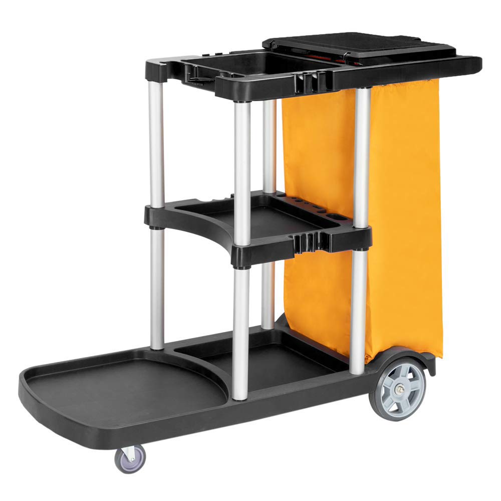 Commercial Cleaning Janitorial 3-Shelf Cart