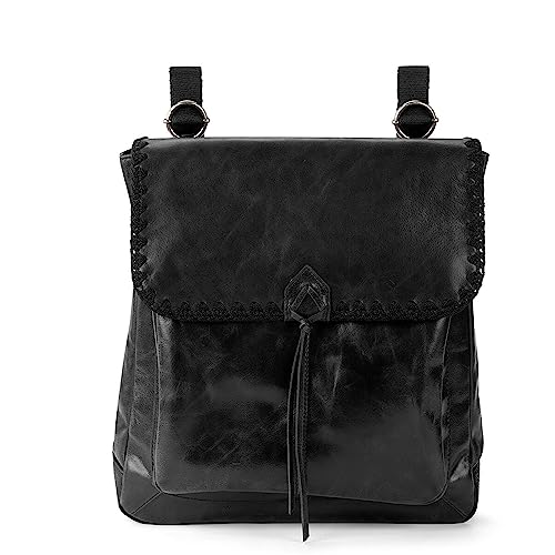 The Sak womens Ventura Leather Convertible Backpack, Black Crochet, One Size US