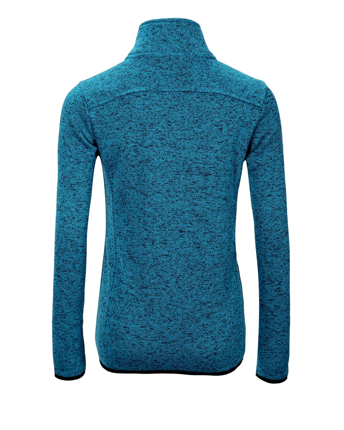 Dolcevida Womens Fleece Jacket Long Sleeve Sweater Fleece Zip Up Speckled Jacket with Pockets (Blue Steel Mix, M)