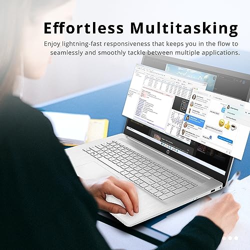 HP 17.3'' FHD (1920 x 1080) Business Laptop, Intel Core i5-1235U, 16GB RAM, 1TB PCIe SSD, Intel Iris Xe Graphics, Backlit Keyboard, HD Camera, Bluetooth, Win 11 Pro, Silver, (renewed)