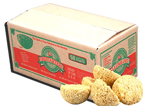 Lightning Nuggets N50VBOX Firestarters Box of Fire-Starting Nuggets, 50 Count,Tan