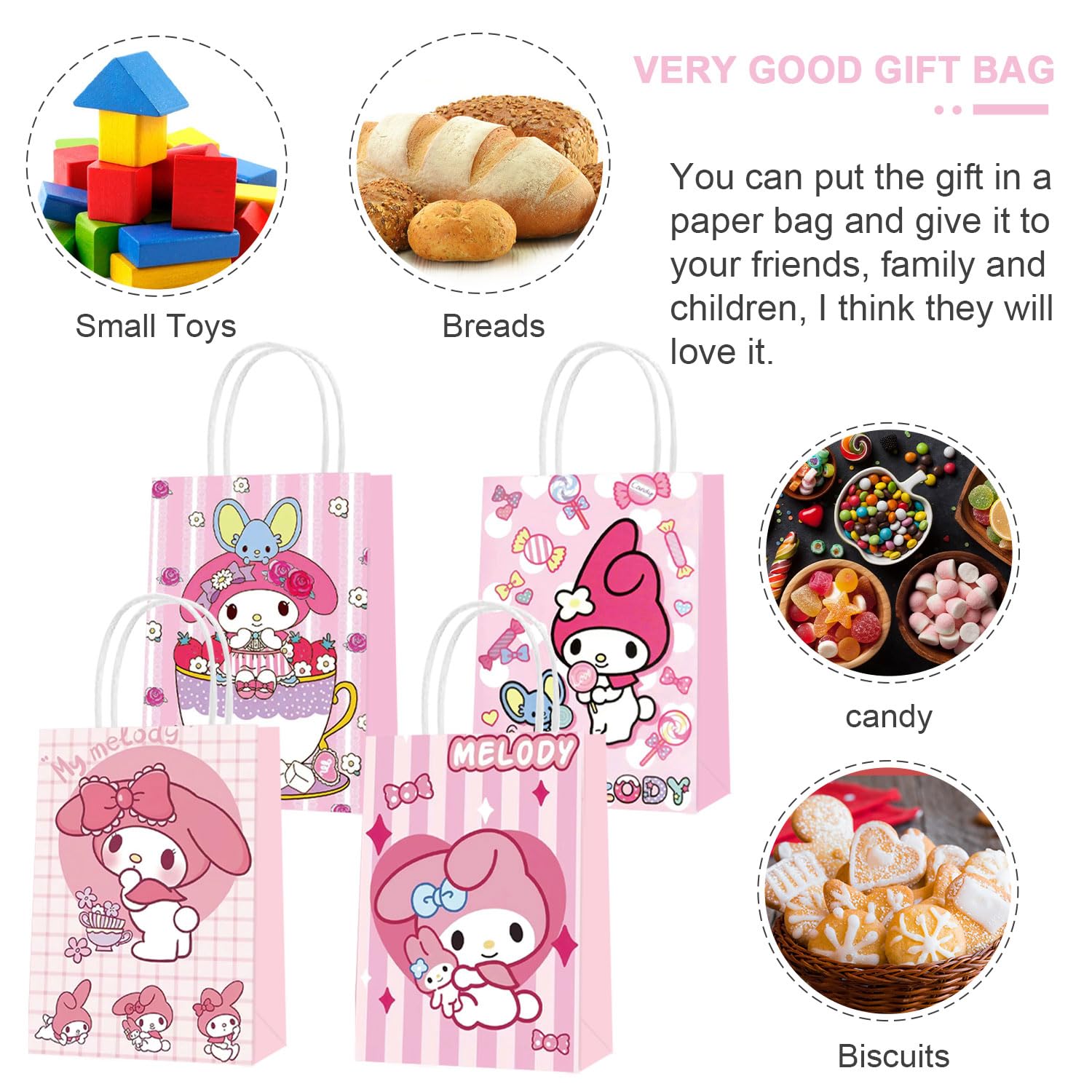 Generic 16 Pcs π π π π²πΉπΌπ±π Party Bags,Party Favor Bags,π π²πΉπΌπ±π Theme Birthday Party Decorations, Goody Bags Candy Gift Bags for Adults Boy Girls Birthday Party, pink
