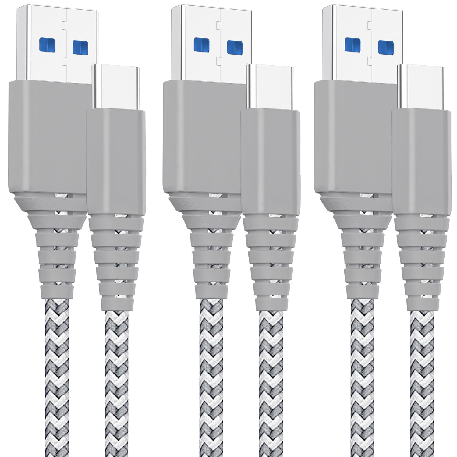 USB A to USB Type C Charger Cable 10FT 3Pack,Long Fast Charging Cord for Samsung S21 FE 5G/S20 Plus A54 A53 A23 A12 A13 A14,Galaxy Tab A7 10.4"/A7 Lite 8.7"/A8 10.5"/S8/S7/S6,Tab A 10.1" 2019/8.0 2017