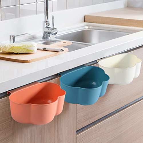 Hemoton Kitchen Trash can Car Trash Cans Under Sink Cabinet Door Waste Bin Cloud Shape Wall Mounted Garbage Can for Cabinet Car Bedroom Bathroom Kitchen Office Automotive Garbage Cans