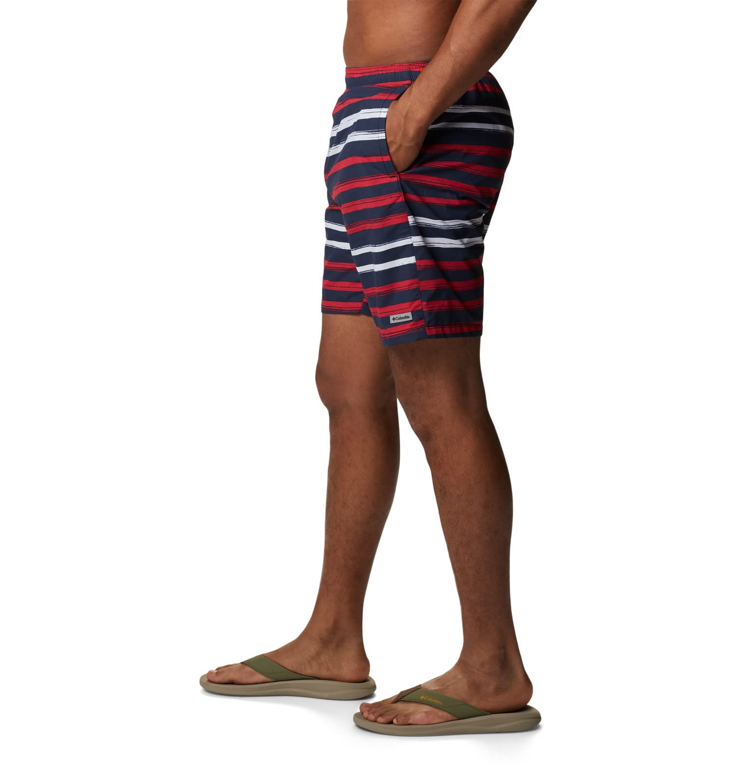 Columbia Men's Big-Tall Big Dippers Water Short Swimwear, azul Wavy Islands, 2X x 8