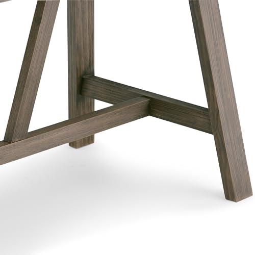 SIMPLIHOME Dylan SOLID WOOD Modern Industrial 60 inch Wide Home Office Desk, Writing Table, Workstation, Study Table Furniture in Driftwood