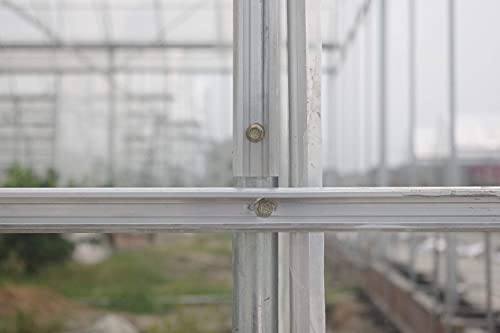 GRELWT Greenhouse Spring Wire and Lock Channel 20 Sets- 6.56 ft PVC Coated Wire & Rustproof Aluminum U-Channel Bundle, Greenhouse Frame Kit for Greenhouse Plastic or Shade Cloth Attachment