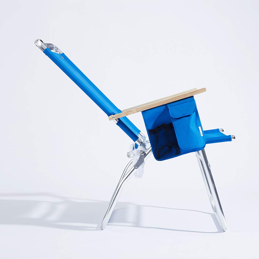 Copa Big Tycoon 4-Position Aluminum Beach Chair, Blue