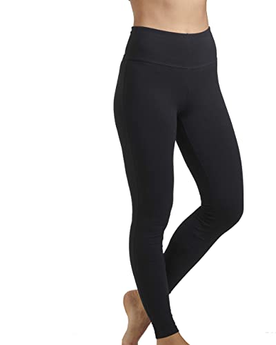 Spalding womens Activewear High Waisted Spandex Full Length Leggings, Blk, Small US