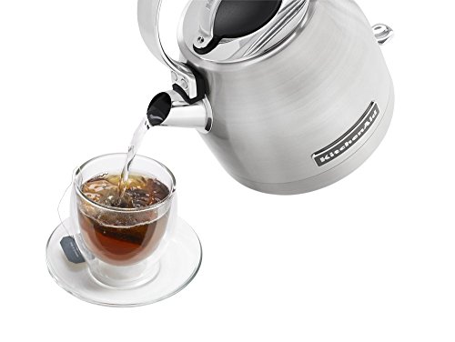 KitchenAid KEK1222SX 1.25-Liter Electric Kettle - Brushed Stainless Steel,Small & KMT4115SX Stainless Steel Toaster, Brushed Stainless Steel