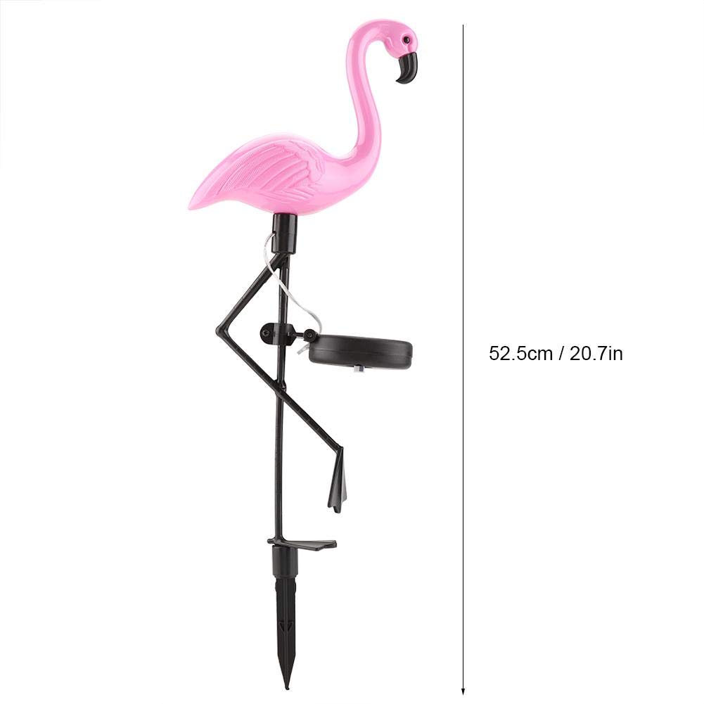 Yosoo- Solar Flamingo Garden Light, 2 Pack Pink Flamingo Solar Powered Outdoor LED Lawn Light Decorative Stake Lamp Pink Flamingo Yard Ornament Stakes for Garden Yard Pathway