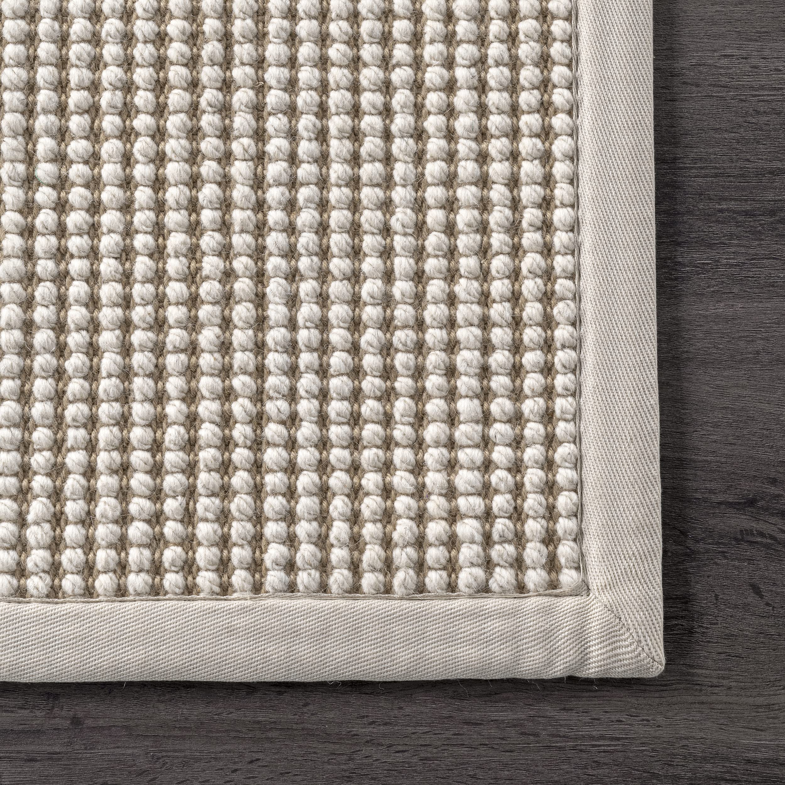 Rugs USA x Arvin Olano Patricia Jute and Wool Area Rug, 6x9, Ivory
