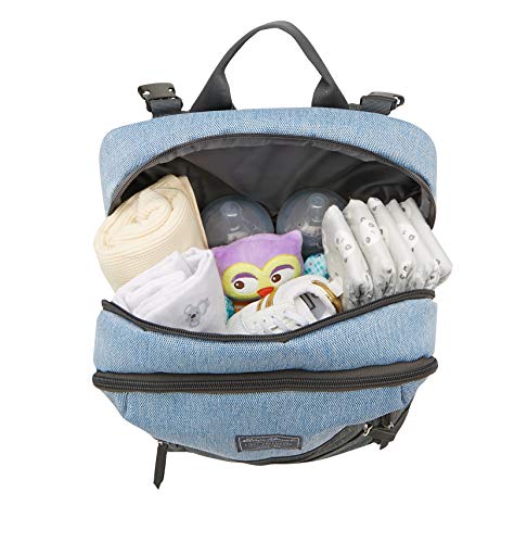 Eddie Bauer Meridian Diaper Backpack, Grey/Blue