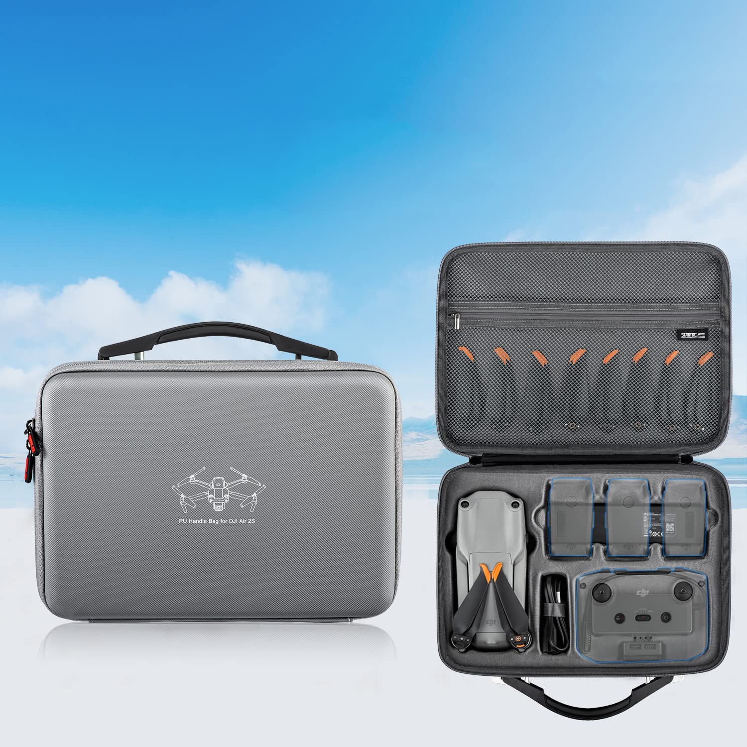 GLGLMA Carrying Case for DJI AIR 2/2S Drone Accessories Storage Bag Hard Case Pressure Resistance Waterproof Large Capacity