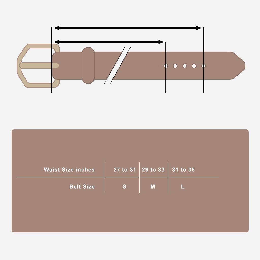 Corkor Women's Cork Belt 25mm Wide Vegan Product (Brown, S - (for waist 27" to 31"))