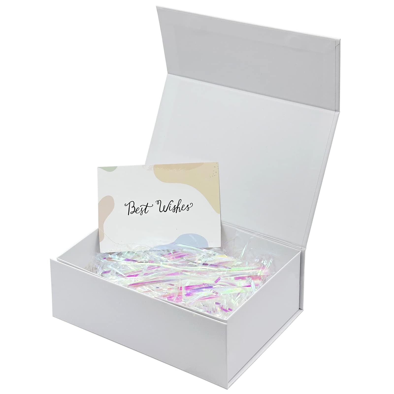 Corlcol Rose Gold Bridesmaid Gift Box with shred paper filler Empty Gift Box with Magnetic Closure Lid 9.5x6.4x3.6 Inches