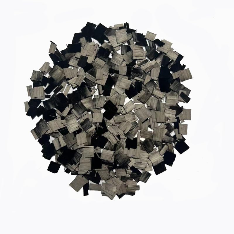 Generic 9mm Short Cut Carbon Fiber for Automotive Surface Effect Coating, Pattern and Texture Specific (500, Grams), black