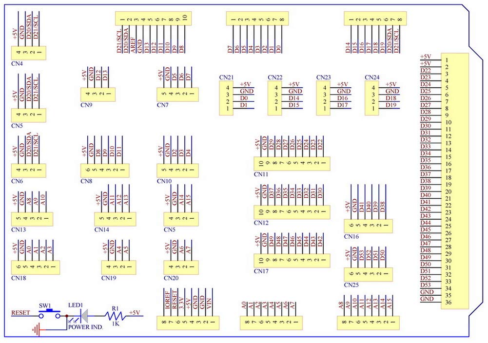 Electronics-Salon I/O Extension Board Kit for Arduino MEGA DIY. [SOLDERING REQUIRED]
