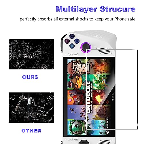 Suttkue for Asus ROG Ally Screen Protector, Anti-Scratch Tempered Glass flim, (Full coverage improvement model) Case Friendly, No white edges,Anti-Scratch (2 PACK)