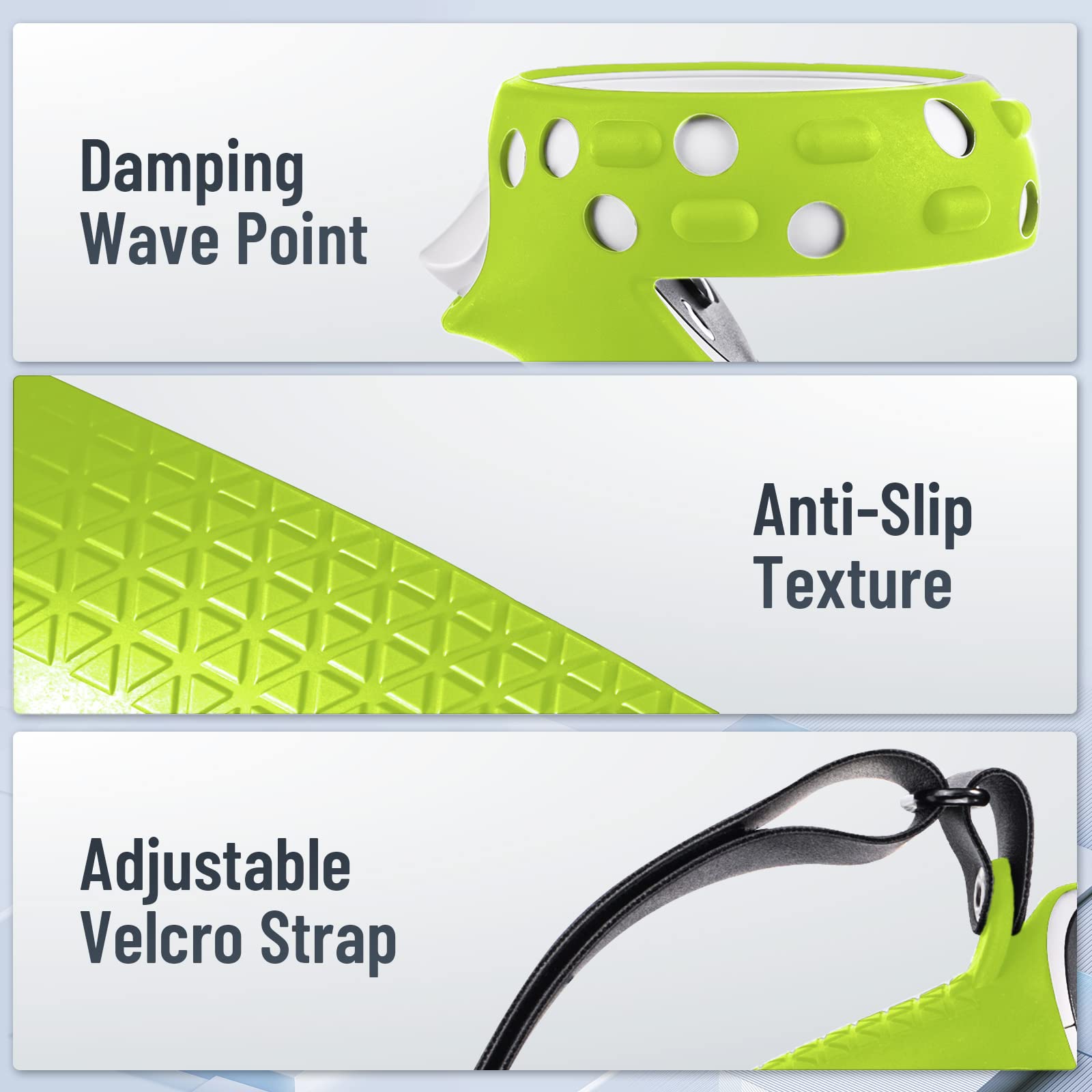 Compatible with Oculus Quest 2 Silicone Case Accessory with VR Case Cover, Silicone VR Face Cover Pad and Touch Controller Grip Cover Compatible with Quest 2, Lens Cover, Eye Mask (Green)