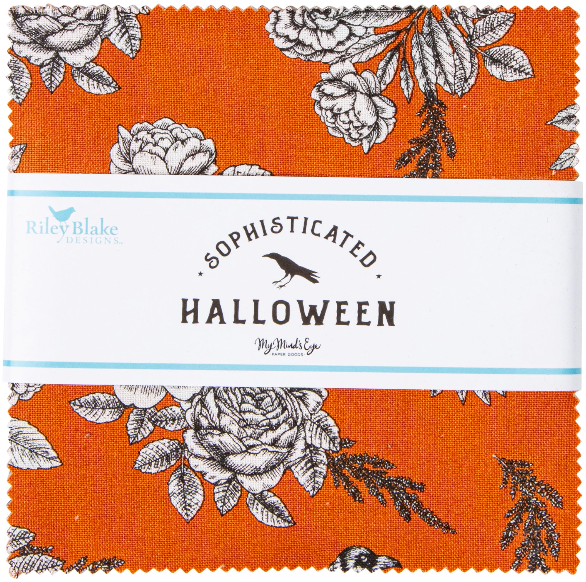 My Mind's Eye Sophisticated Halloween 5"" Stacker 42 5-inch Squares Charm Pack Riley Blake 5-14620-42, Assorted