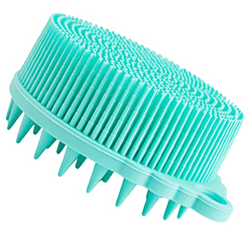 Silicone Sensory Brush Scalp Scrubber Silicone BER Dual-Sided Bath Shower Loofah Shampoo Scalp Brush Massager Body Cleansing Brush for Gentle Exfoliation Massage Scalp Scrub