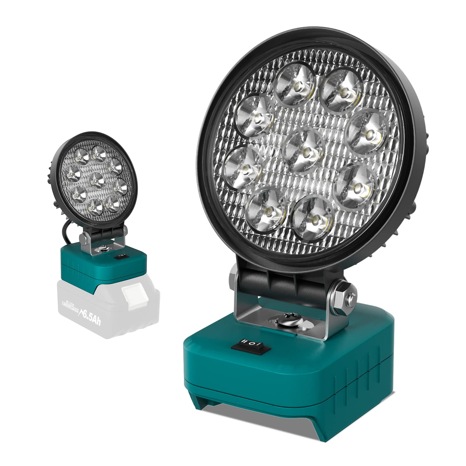 Cordless LED Work Light for Makita Flashlight DML815 DML812 DML801 18V 2000LM 27W Compatible with Makita 18V Battery