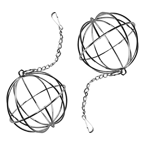 LUOZZY 2Pcs Hanging Bunny Hay Feeding Balls Rabbit Hay Feeder Balls Pet Cage Hay Feeder for Rabbits Bunnys