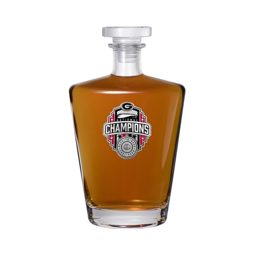 Heritage Pewter Georgia Bulldogs 2022 National Championship Royal Container | 30 OZ Glass container | Expertly Crafted Pewter Glass