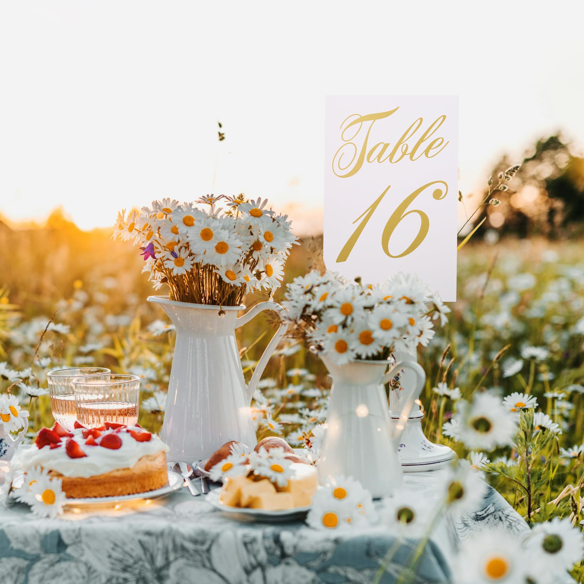 Generic Wedding Table Numbers 1-20| Gold Table Numbers for Party, Centerpiece, Wedding Reception, Birthday, Anniversry - Elegant Seating Chart Display Cards for Table Number Holders