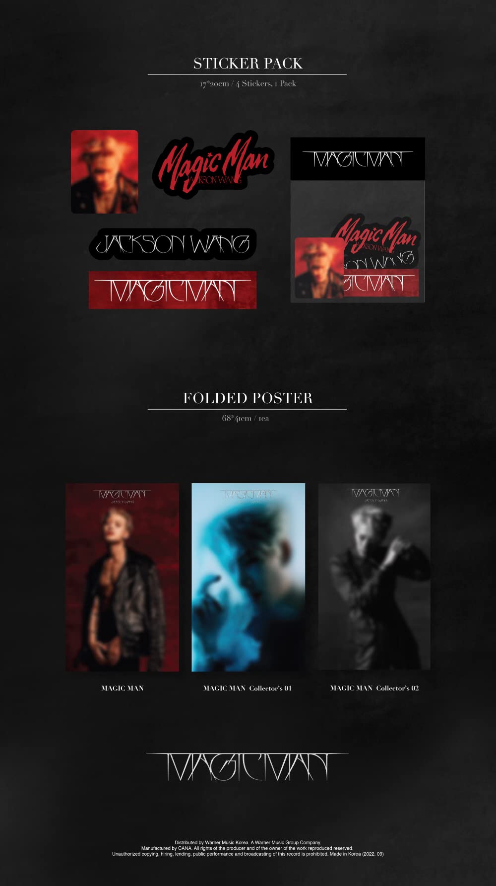 Jackson Wang GOT7 - Vol.2 Magic Man CD (3 ver Set.)