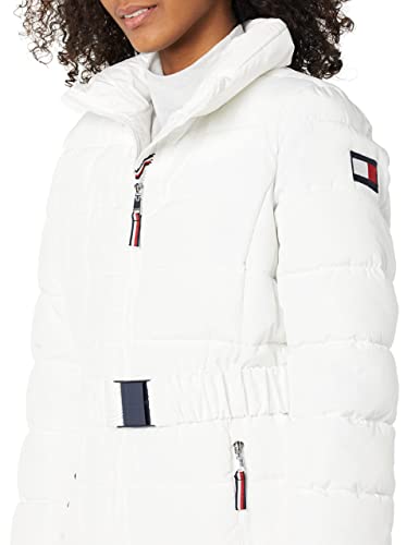 Tommy Hilfiger womens Tommy Hilfiger Women's Puffer Jacket, Cloud White, Medium US