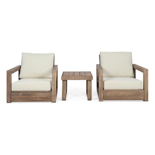 Noble House Westchester Outdoor Loveseat Set w/Coffee Table Brown