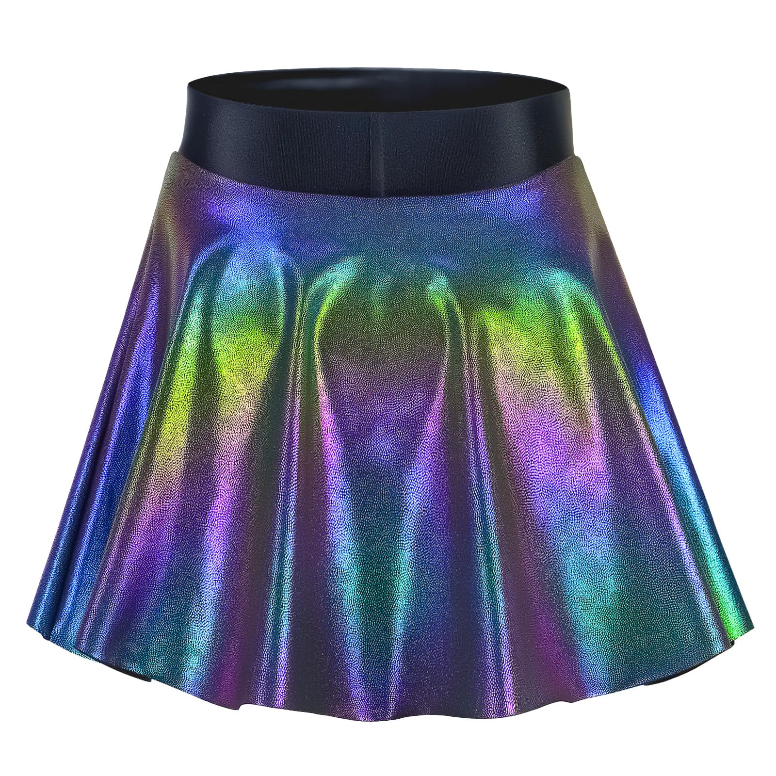 Gnainach Tennis Skirts for Girls Size 11-12 Years Old Solid Black Lightweight Stretch High Waisted Pleated Active Skort with 3 Pockets