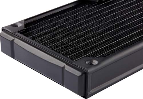 Corsair Hydro X Series, XR5 120mm Water Cooling Radiator (Single 120mm Fan Mount, Easy Installation, Premium Copper Construction, Polyurethane Coating, Integrated Fan Screw Guides) Black