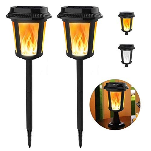 Keenstone Solar Lights, Waterproof Solar Torch Lights with Flickering Dancing Flame, 4 Lighting Effects Auto On/Off Outdoor Decorative Lighting for Holiday Party Pool Yard Decor Christmas Gift 2 Pack