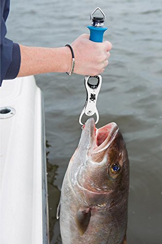 CUDA 11.5" Grip & Scale | Durable For Saltwater and Freshwater Use Up to 50 LBS Fish Scales with Non-Slip Scale Pattern Grip & Stainless Steel Jaws | Lanyard Included