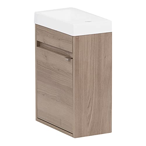 Spring Mill Cabinets Kambree Bathroom Vanity with Sink, 15.75 in. W x 8.66 in. D x 22.13 in. H, Forest Elm
