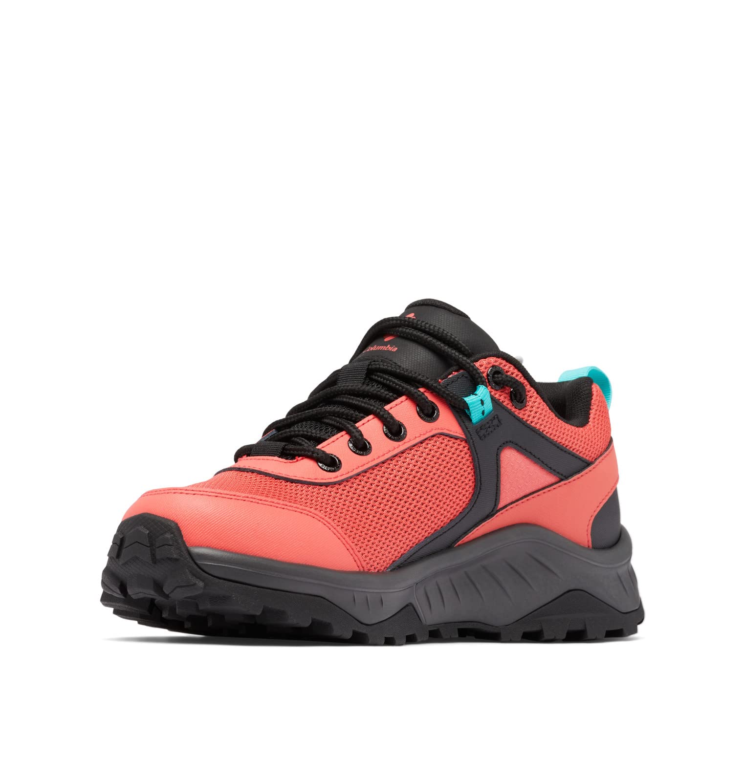 Columbia Women's Trailstorm Ascend Waterproof, Red Coral/Bright Aqua, 7.5